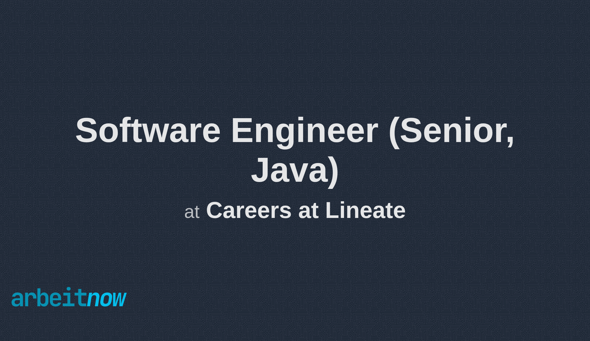 Software Engineer (Senior, Java) job at Careers at Lineate in Munich